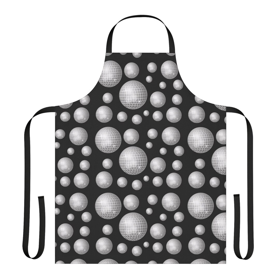Disco Ball Apron Fun Retro Kitchen Cooking Smock, Dance Party Chef ...