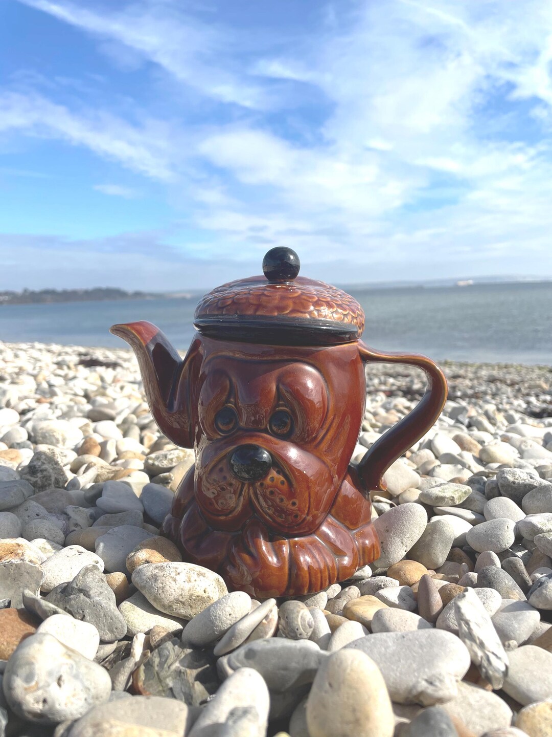 Vintage Dog Teapot 1970s | Quirky P&J Brown Glazed Pot | Retro Kitsch ...