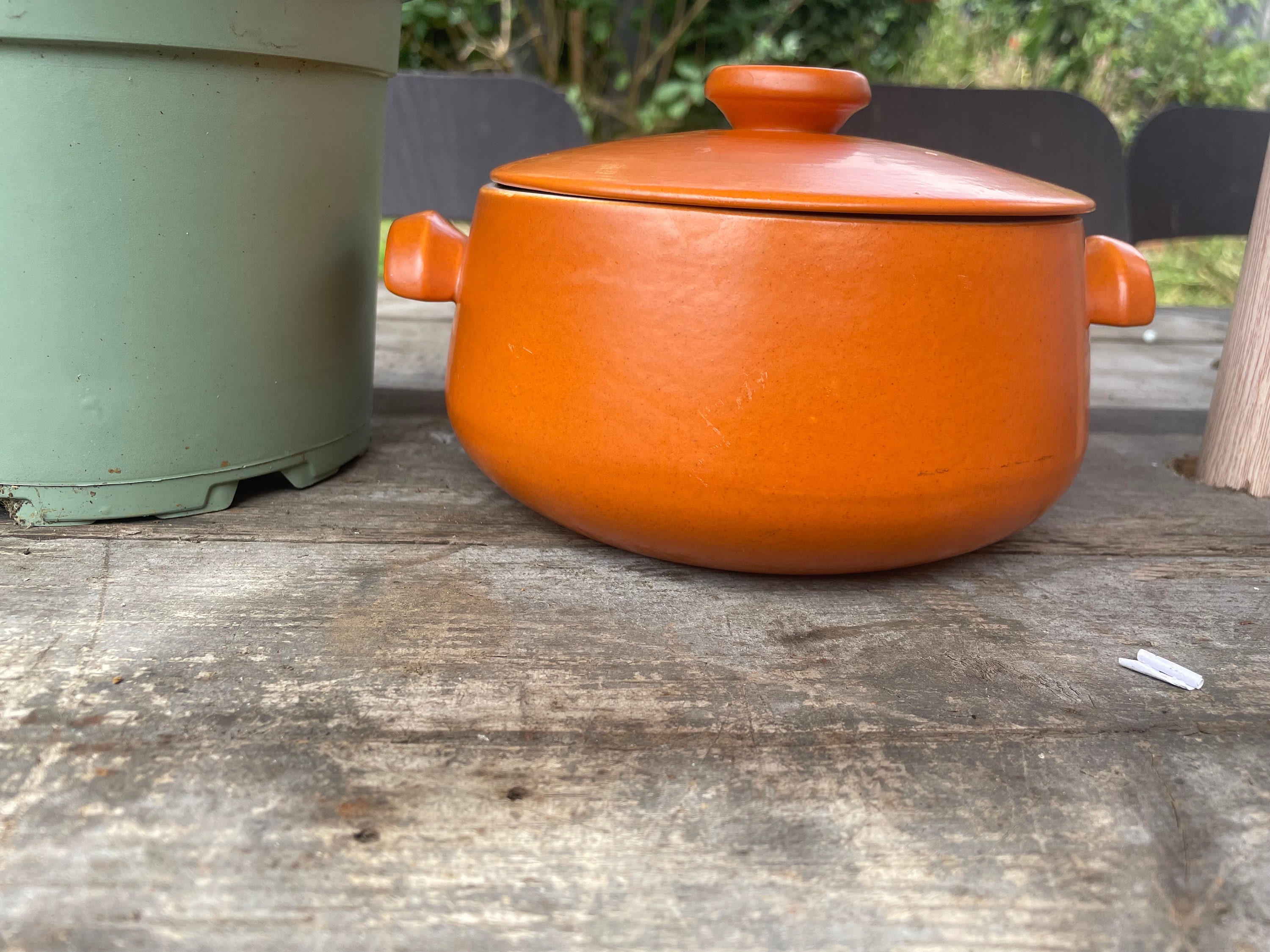 Honiton Pottery Terracotta Serving Bowl With Lid. - Etsy