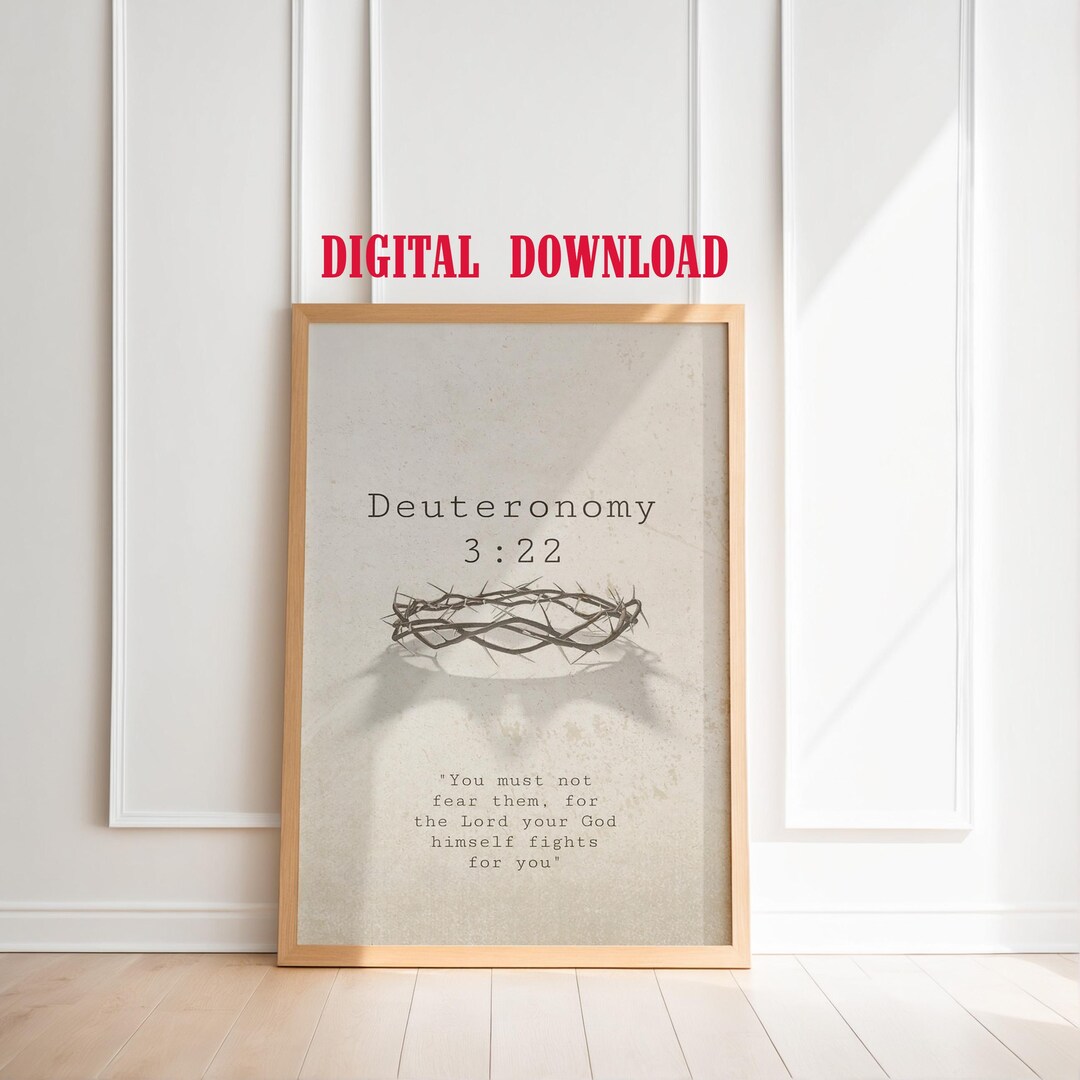 Deuteronomy 3 22 Bible Verse, Baby Shower Gift Idea, Christian Gift ...