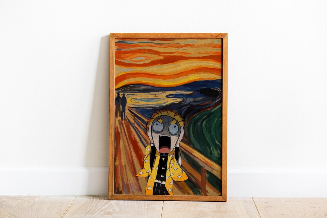 Zenitsu Scream Poster I Anime Canvas Wall Art I Anime Poster I Anime ...