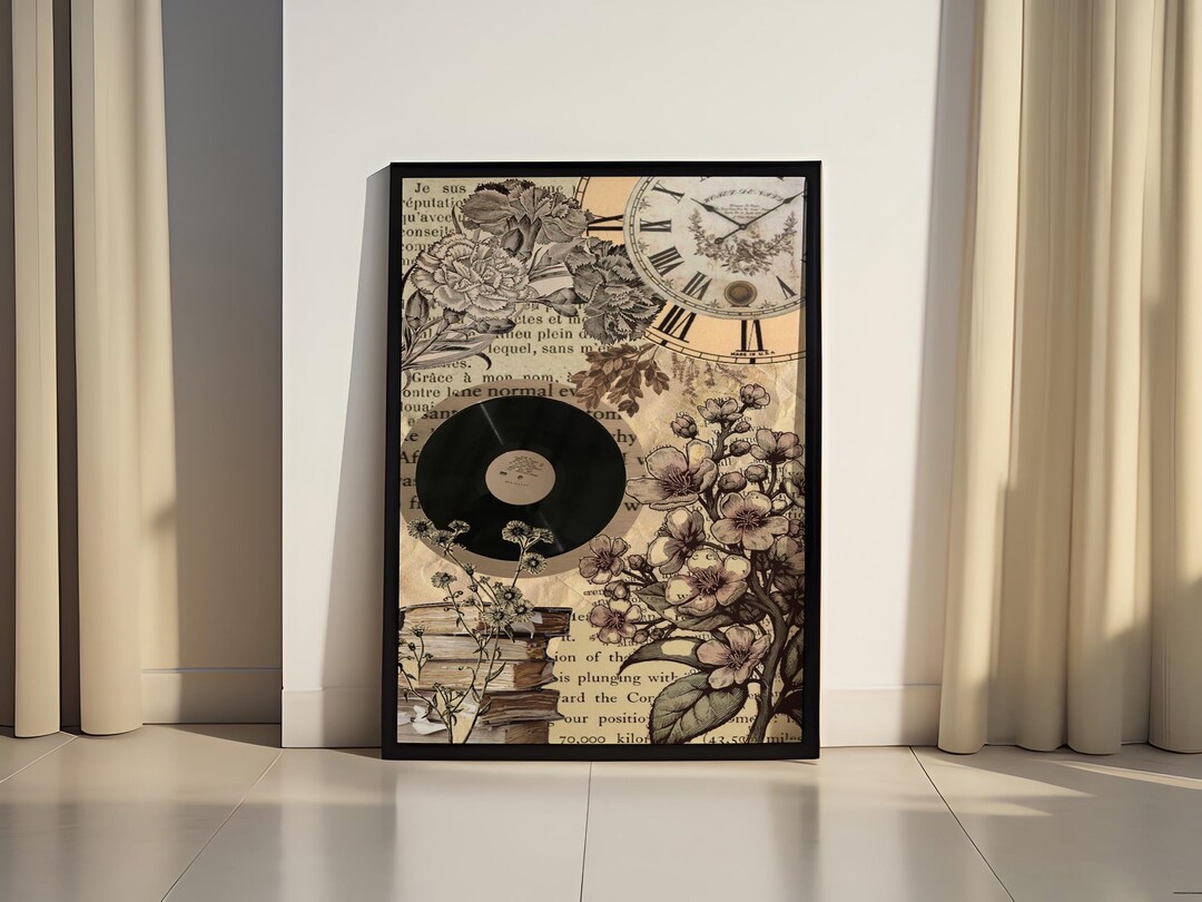 Retro Fashion Collage Poster, Living Room, Bedroom Poster, Shop Music ...