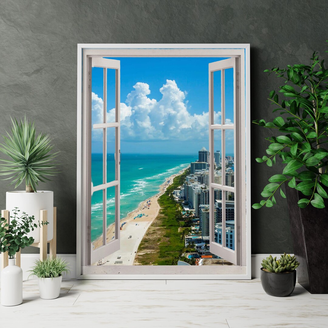 Open Windows Miami I Window to Miami I Travel Print Poster I ...