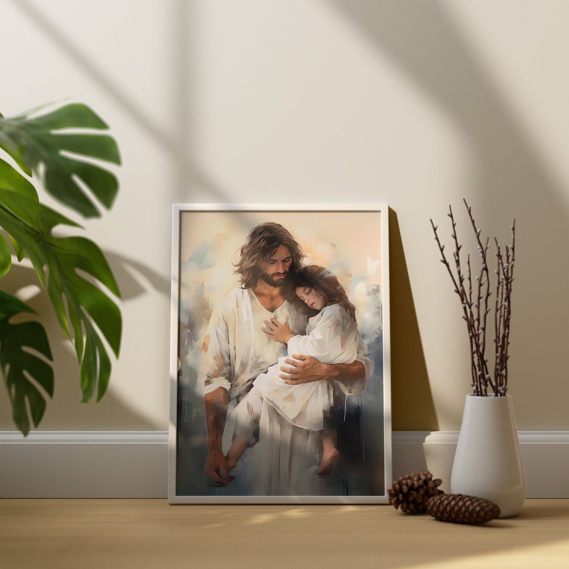 Jesus I Christian Prints I Jesus Leaves the 99 I Jesus Portrait I Jesus ...