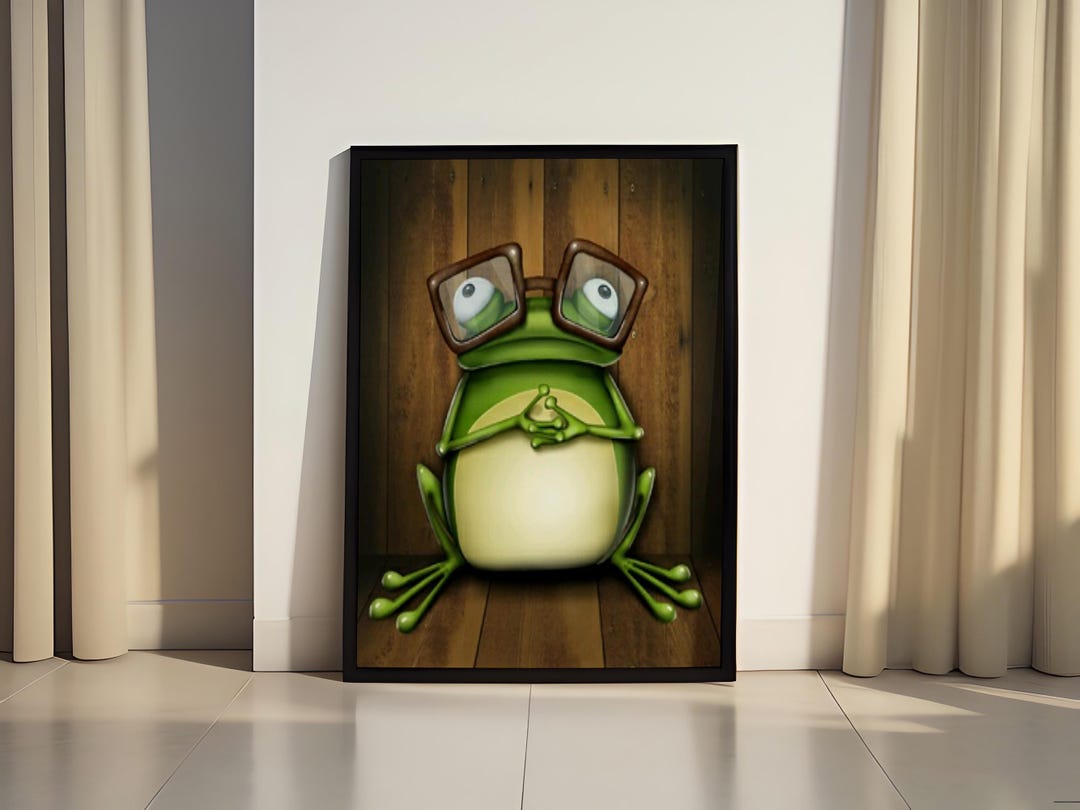 Fanny Frog Poster, Meme Poster, Frog in Meditation Poster, I'm Fıne ...