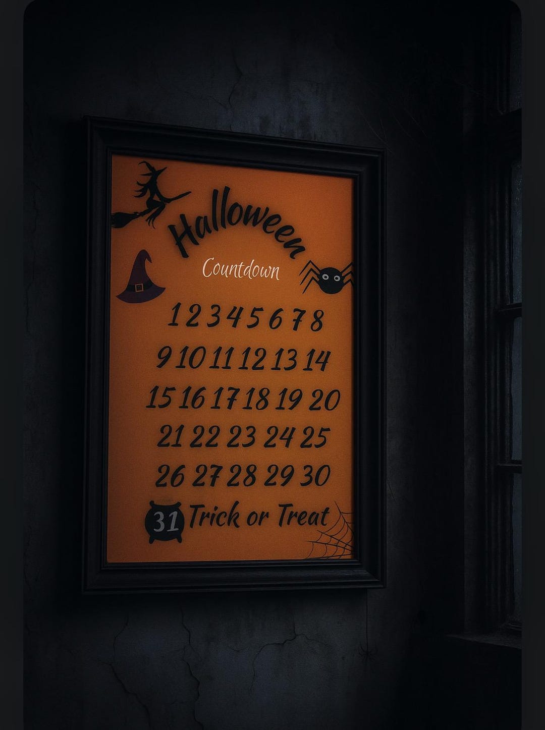 Halloween Countdown Poster - Etsy