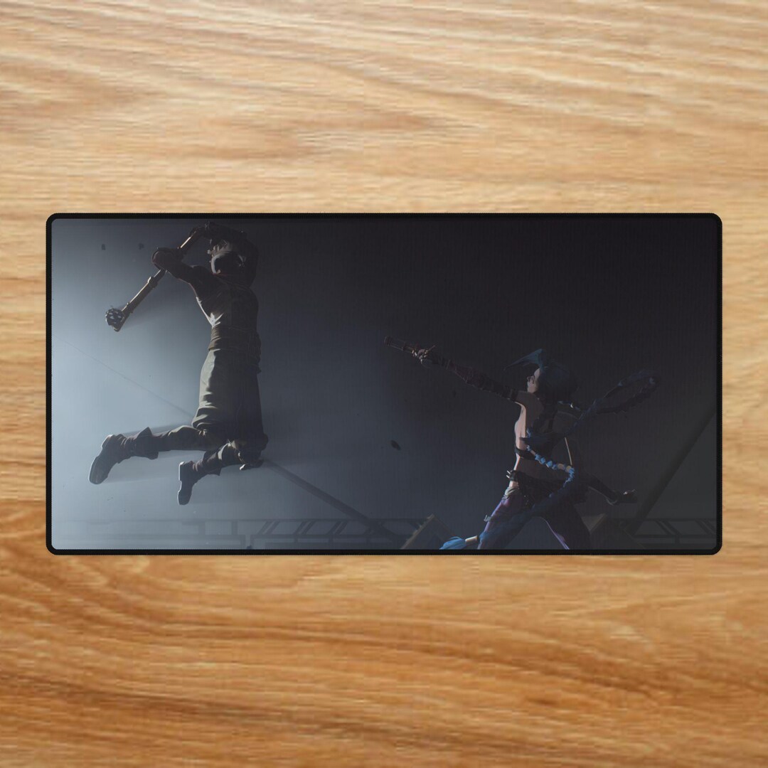 Gaming Desk Mat, Ekko Vs Jinx Arcane Design, Scratch Resistant, Non ...