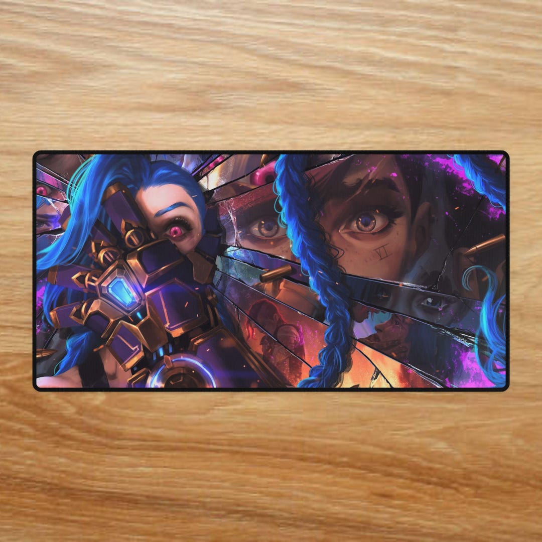 Jinx From Arcane Desk Mat - Gaming Desk Mat, Anti-fray Mouse Pad, Cool ...
