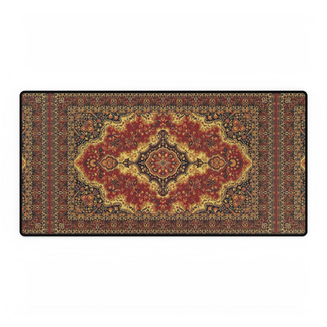 Red Persian Rug Mousepad Desk Mats, Scratch Resistant Desk Accessories ...