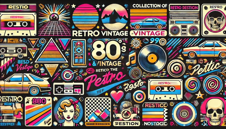 Retro Sticker Sheet - Etsy