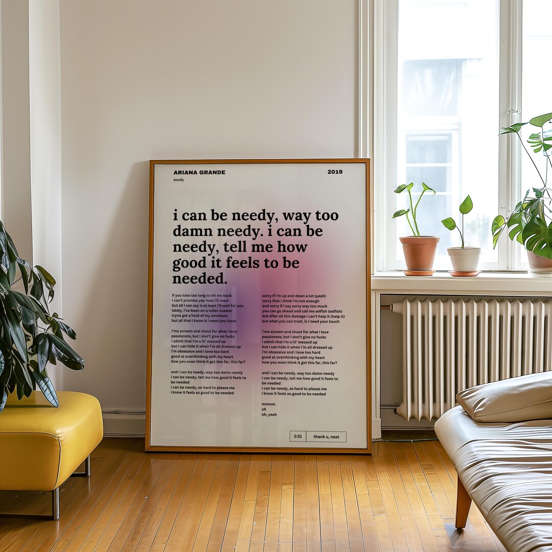 Ariana Grande Poster Thank U, Next Poster Ariana Grande Merch Pop Music ...