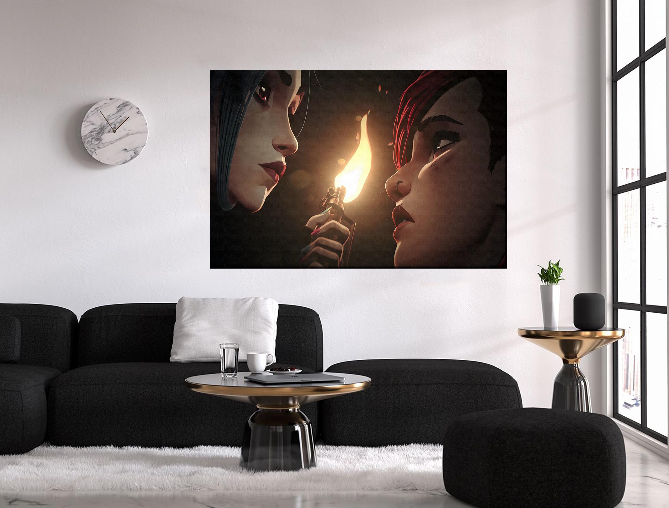 League of Legends Jinx and Vi, Arcane Poster Print, Wall Decor, Wall ...