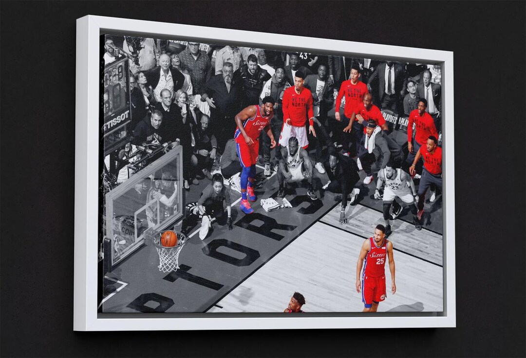 Kawhi Leonard Buzzer Beater Canvas Wall Art,toronto Raptors,nba Fan ...