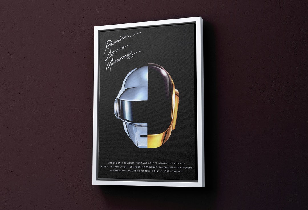Daft Punk Canvas, Random Access Memories Album Print, Daft Punk Poster ...