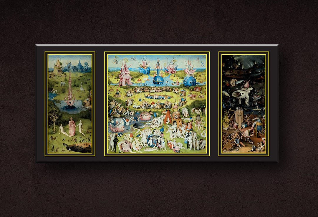 Hieronymus Bosch the Garden of Earthly Delights Canvas/poster Art ...