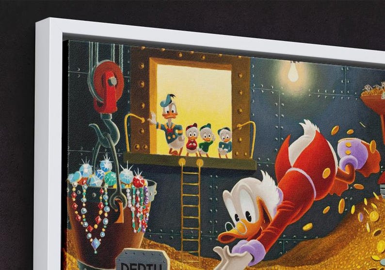 Monopoly Scrooge Mcduck Graffiti Art Money Paintings on the Wall Art ...