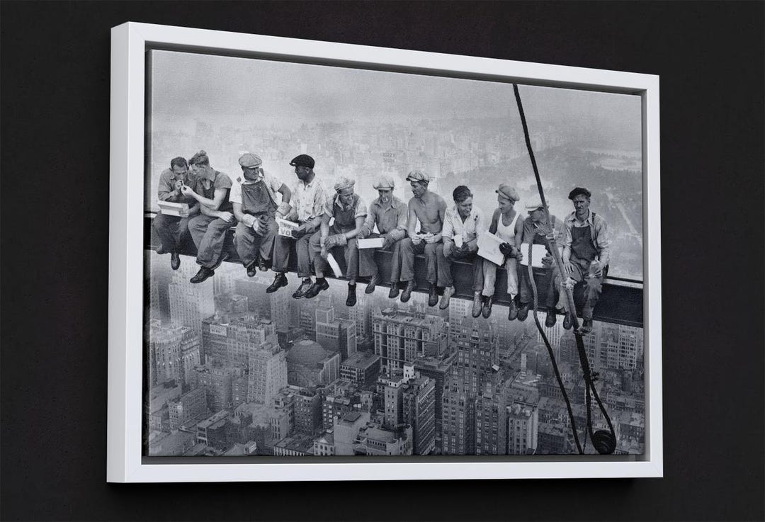Lunch Atop a Skyscraper Photographer Poster, New York Canvas, Wall Art ...