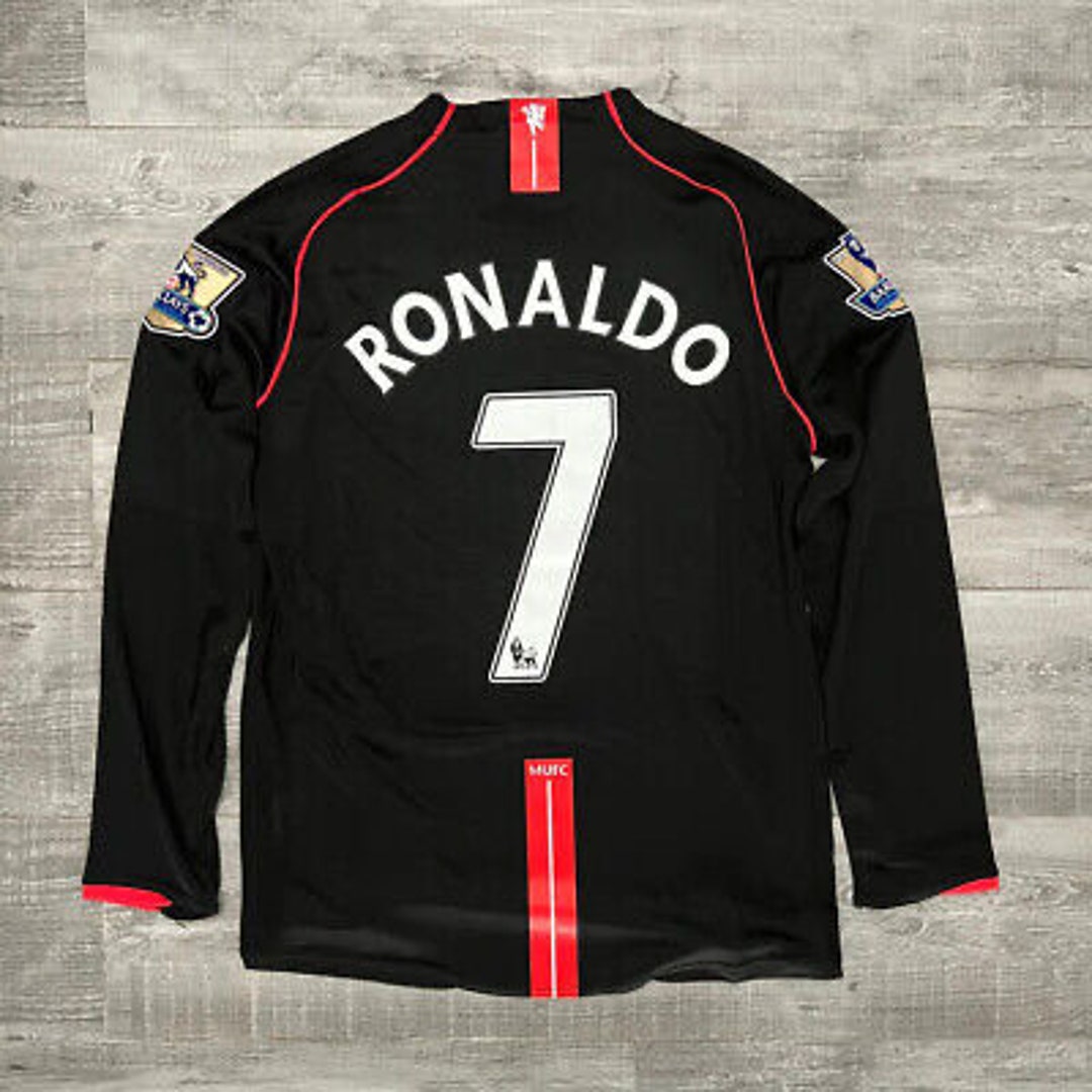 2008 BLACK Manchester United Jersey - Etsy