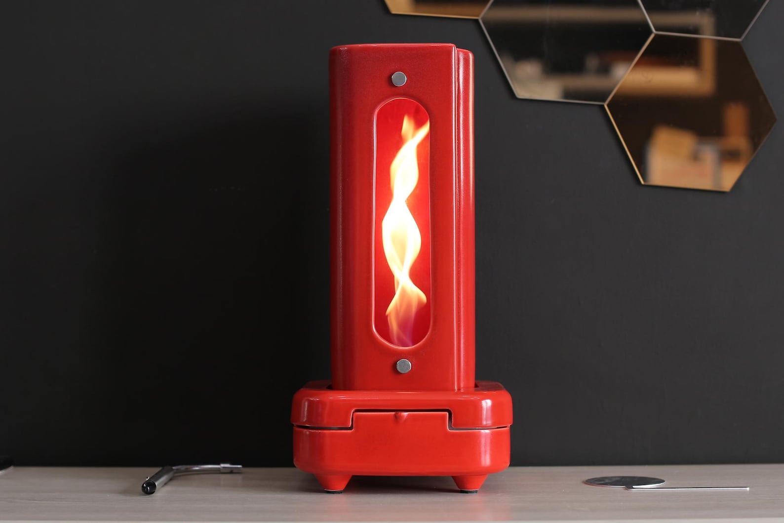Tornado Red - Bioethanol Fireplace | Space Heater | Ceramic Bioethanol ...