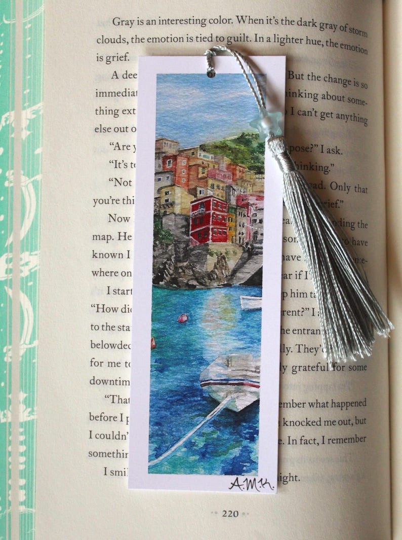 Italy Scene Painted Bookmark - Etsy
