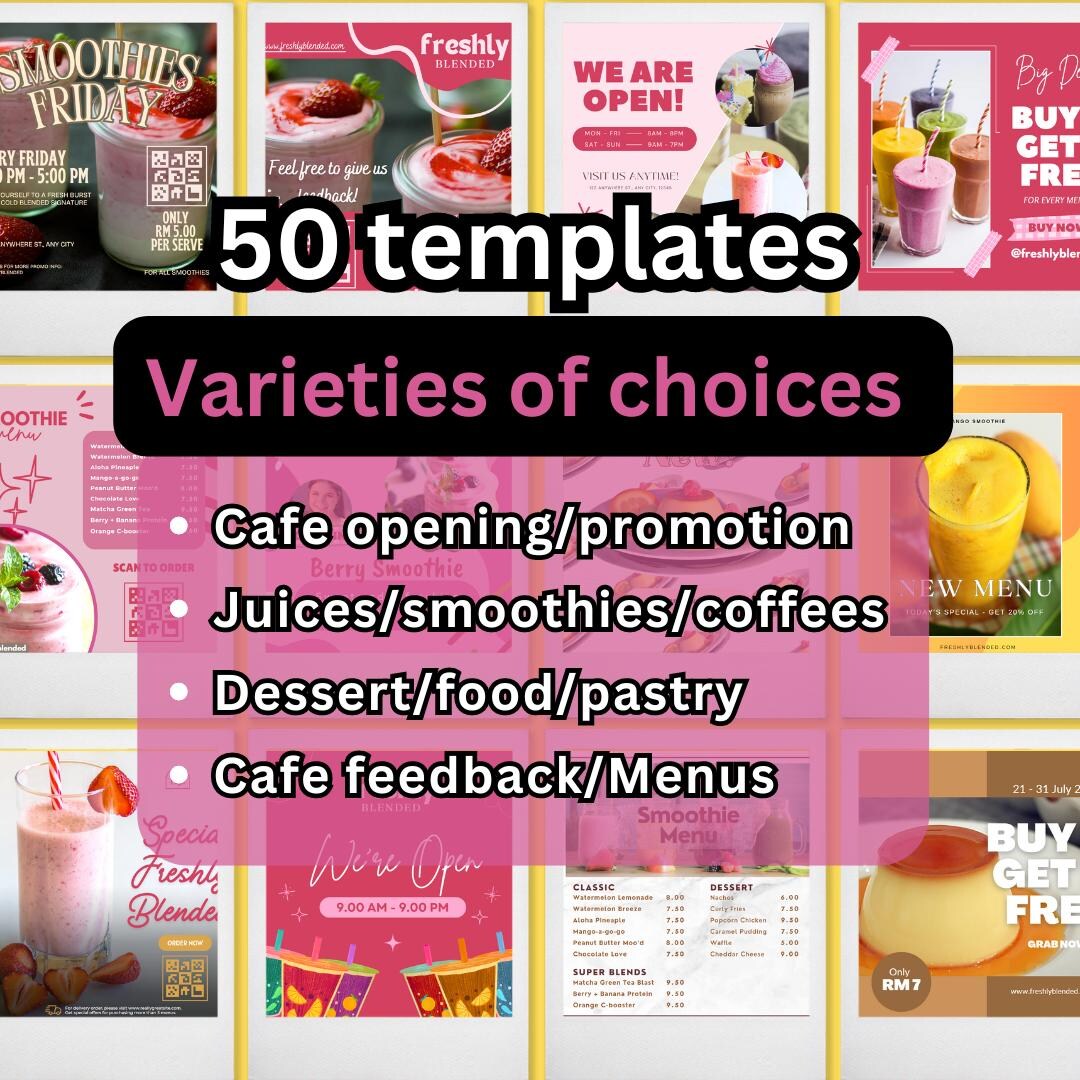 Food and Drink Design Template - Etsy