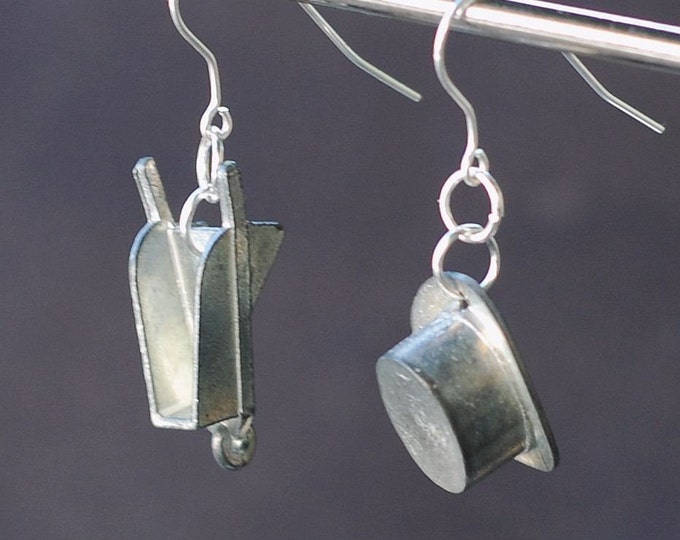 Monopoly Jewelry Upcycled Game Token Earrings Top Hat & Wheelbarrow ...