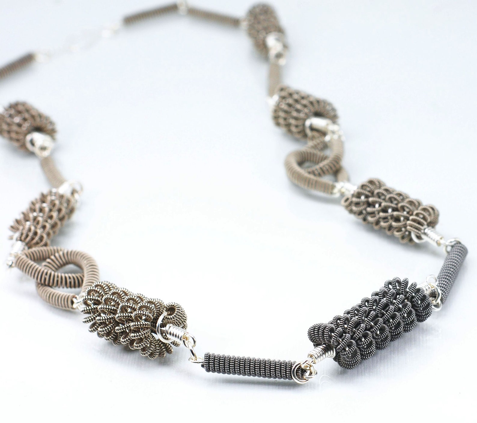 Guitar String Necklace Upcycled Silver Guitar String Jewelry | Etsy