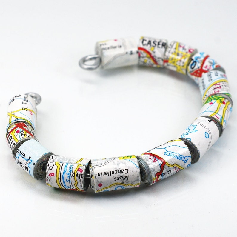 Italy Map Jewelry Upcycled Italian Map Paper Bead Jewelry | Etsy