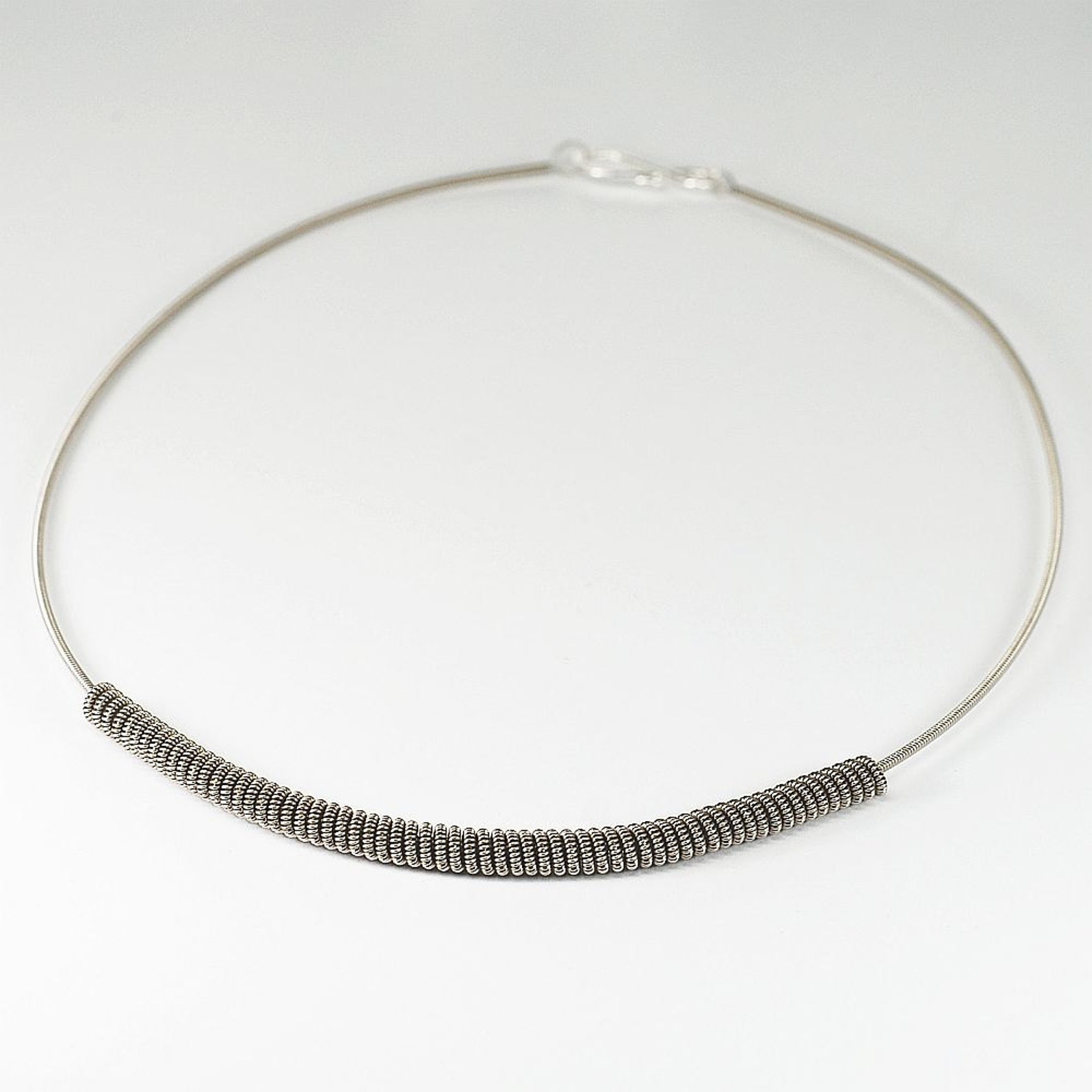 Guitar String Jewelry Minimal Necklace Silver Bar Necklace | Etsy