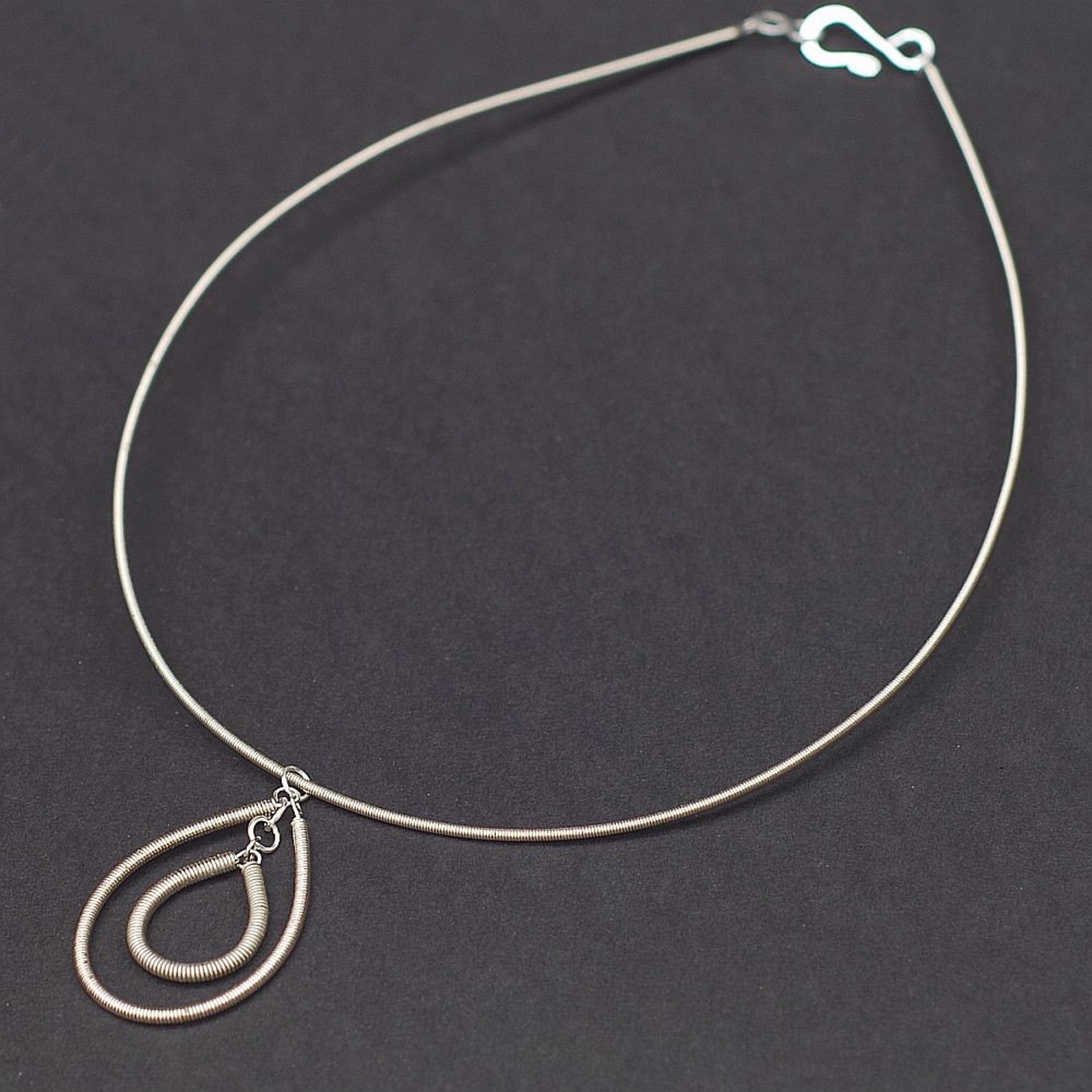 Bass Guitar String Jewelry Upcycled Silver Bass String - Etsy
