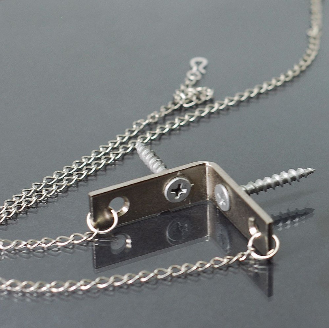 Chevron Hardware Necklace Industrial Jewelry Geometric - Etsy