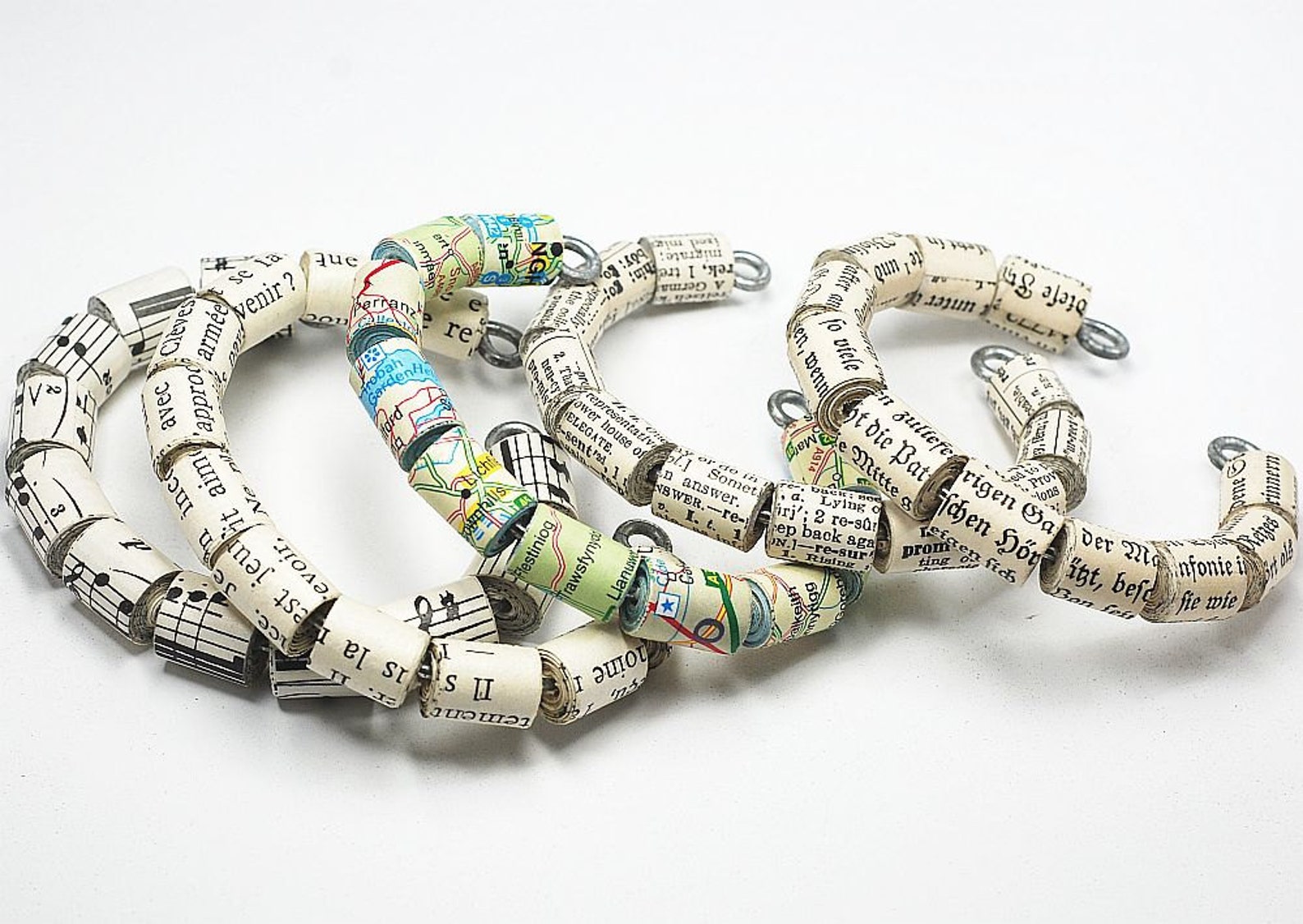 Italy Map Jewelry Upcycled Italian Map Paper Bead Jewelry | Etsy