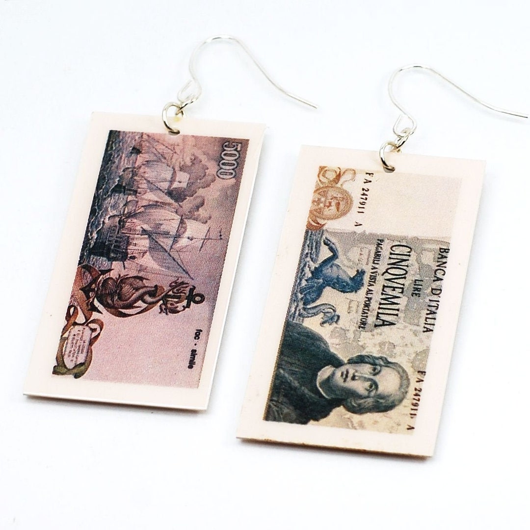 Italian Money Jewelry- Upcycled Lira Earrings, Italian Lover, Italy ...