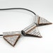 Triangle Geometric Necklace- Upcycled Newspaper Paper Bead Jewelry ...