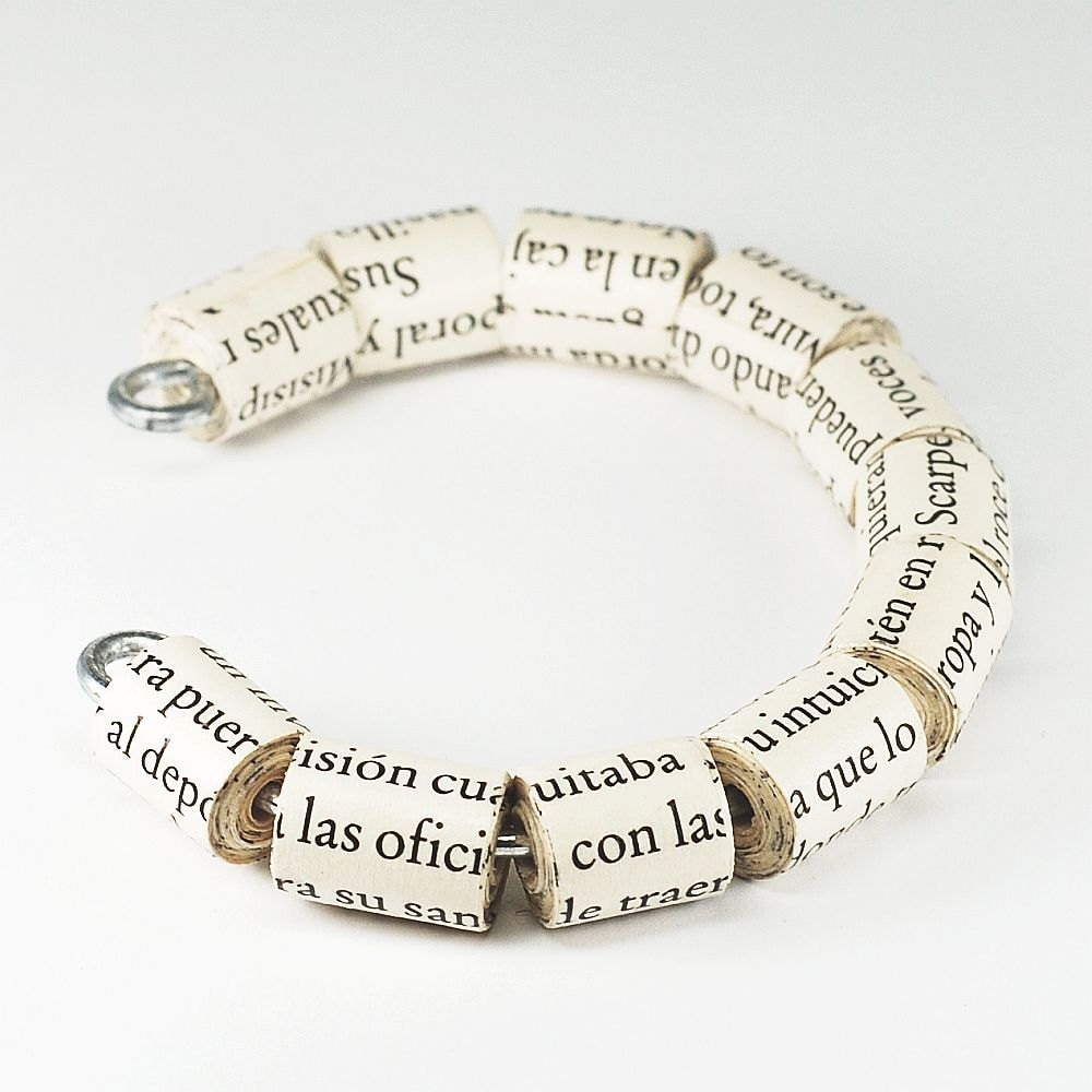 Spanish Paper Bead Bracelet Upcycled Spanish Paper Bead - Etsy