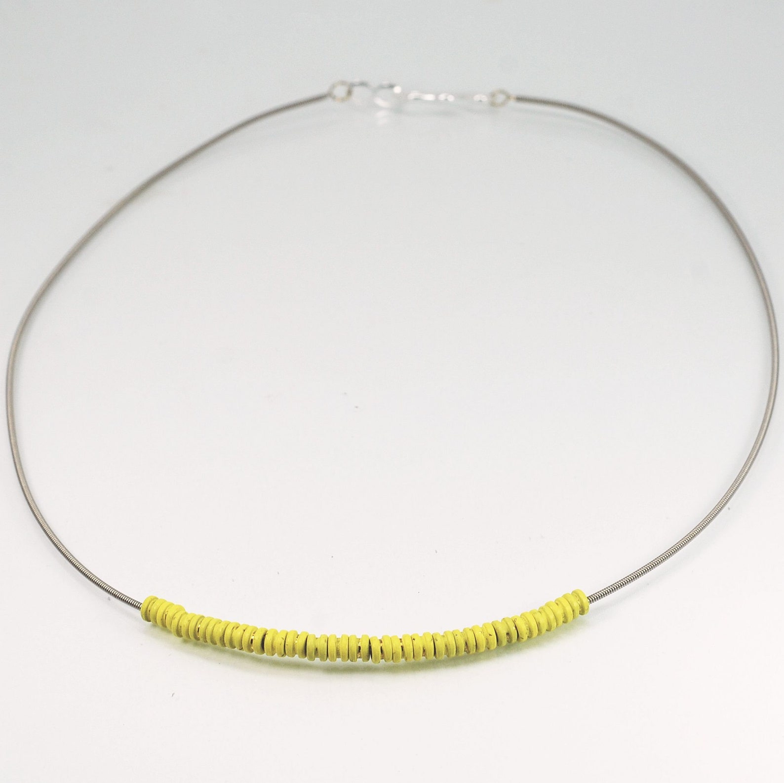 Guitar String Choker Necklace- Choose Your Color Ball End, Minimal ...