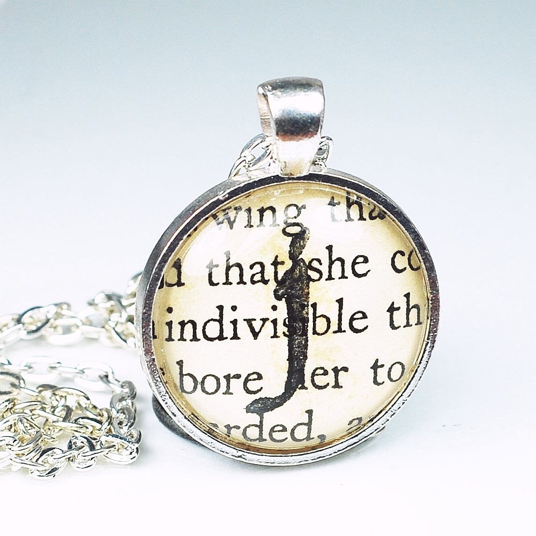 J Initial Necklace Paper Anniversary Gift, Personalized Jewelry, Letter ...