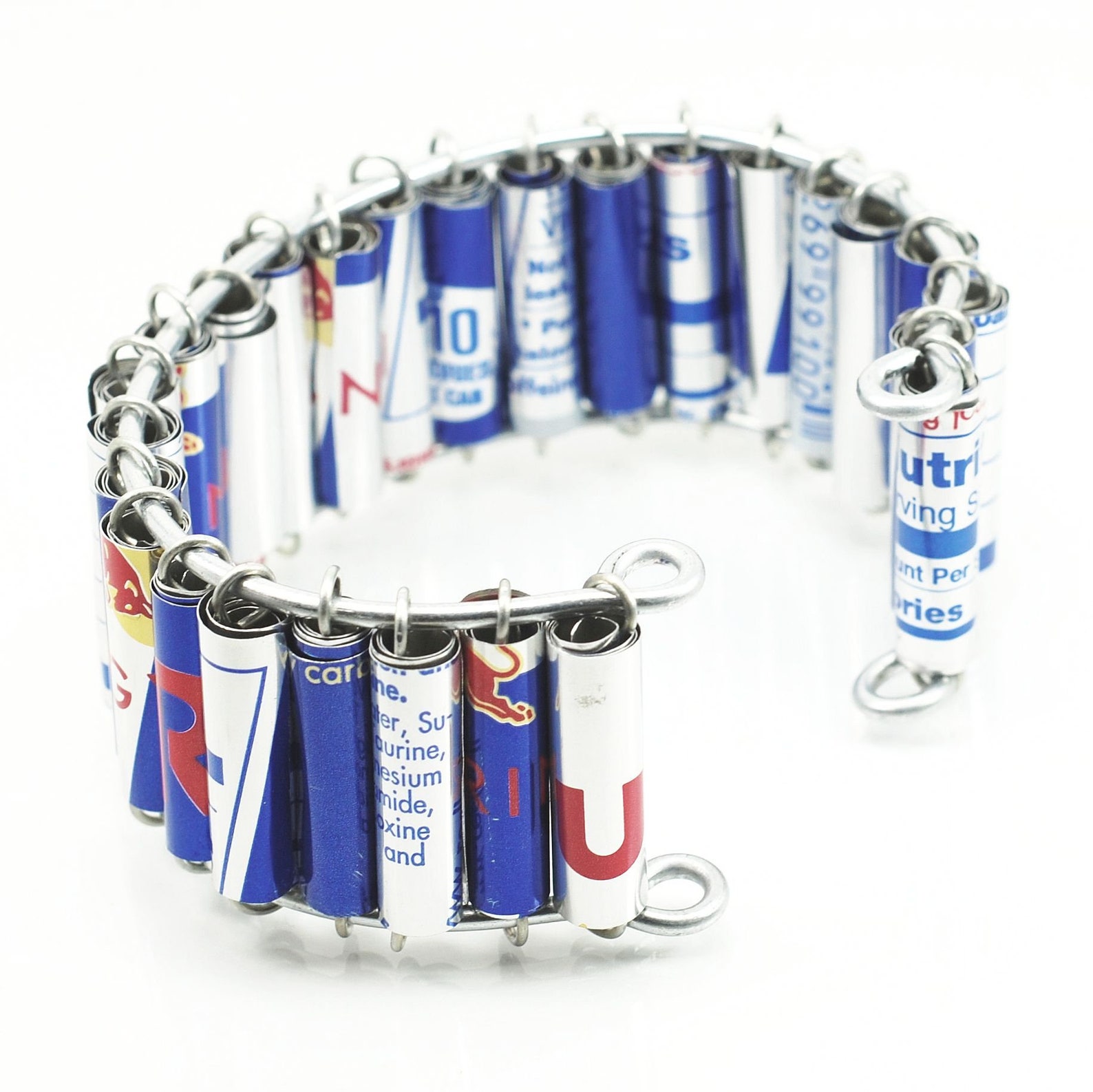 Red Bull Bracelet- Upcycled Aluminum Can Cuff Bracelet, Recycled ...