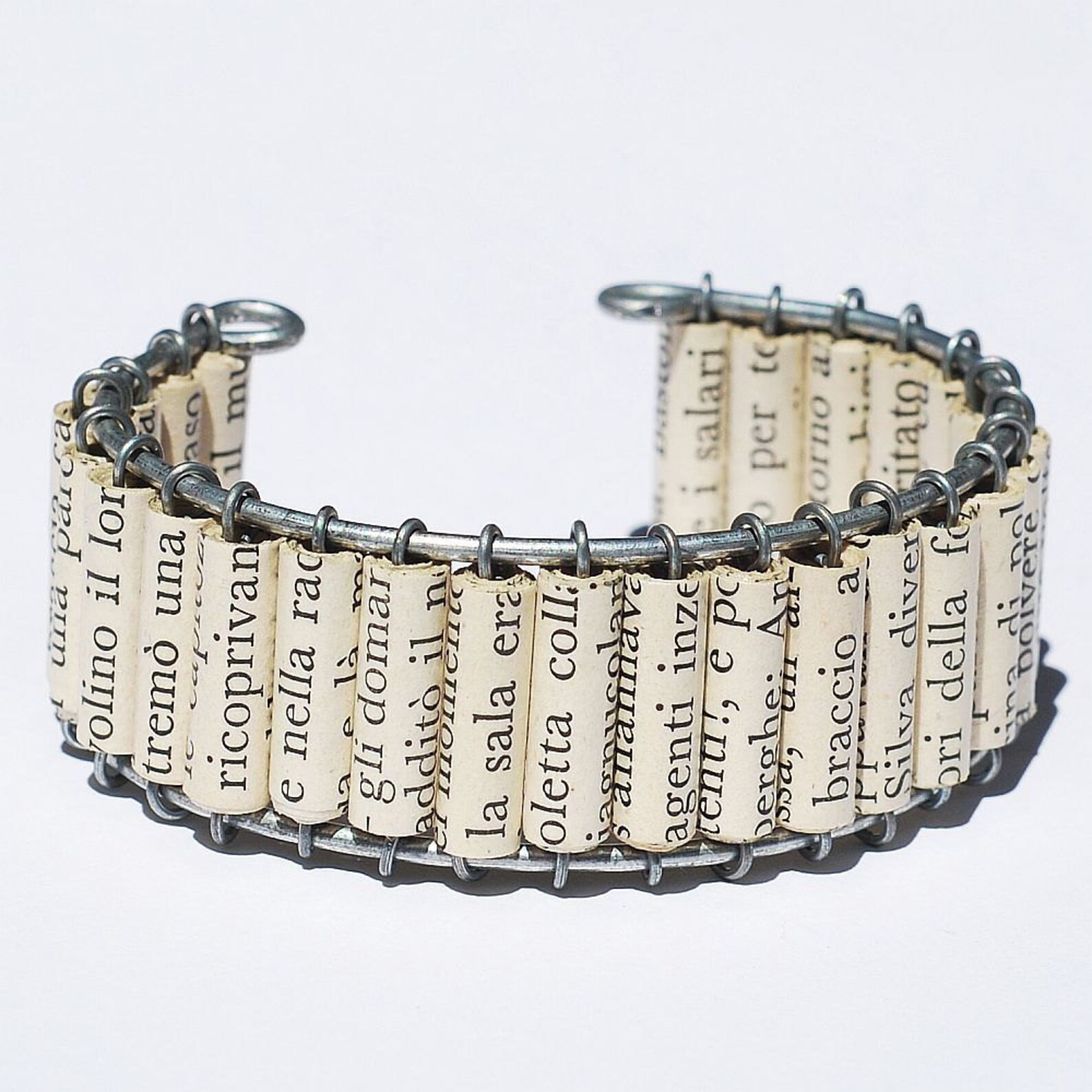 Italian Upcycled Paper Bead Necklace- Paper Jewelry, Italian Teacher ...