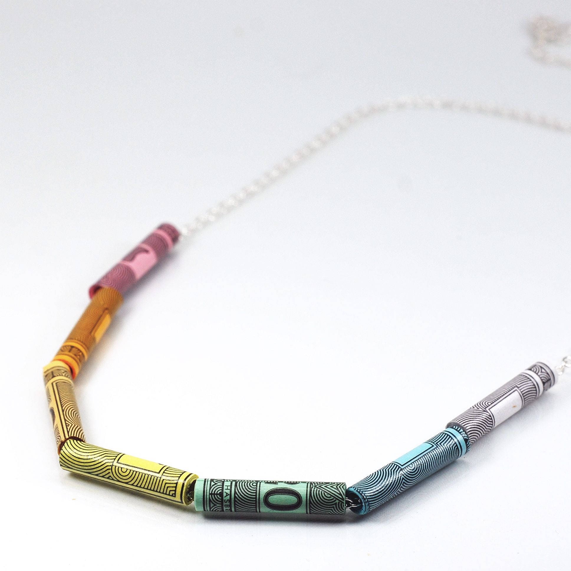 Monopoly Jewelry- Minimal, Monopoly Money Necklace, Contemporary ...