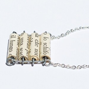 Paper Bead Jewelry- Italian Upcycled Paper Bead Necklace, Ladder ...