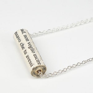 Italian Upcycled Paper Bead Necklace- Simple, Italian Teacher Gift ...