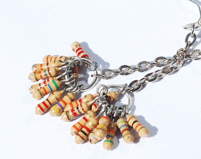 Found Object Jewelry Upcycled Resistor Earrings - Etsy