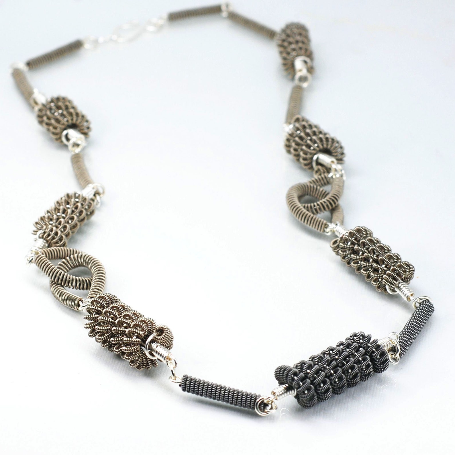 Guitar String Necklace Upcycled Silver Guitar String Jewelry - Etsy