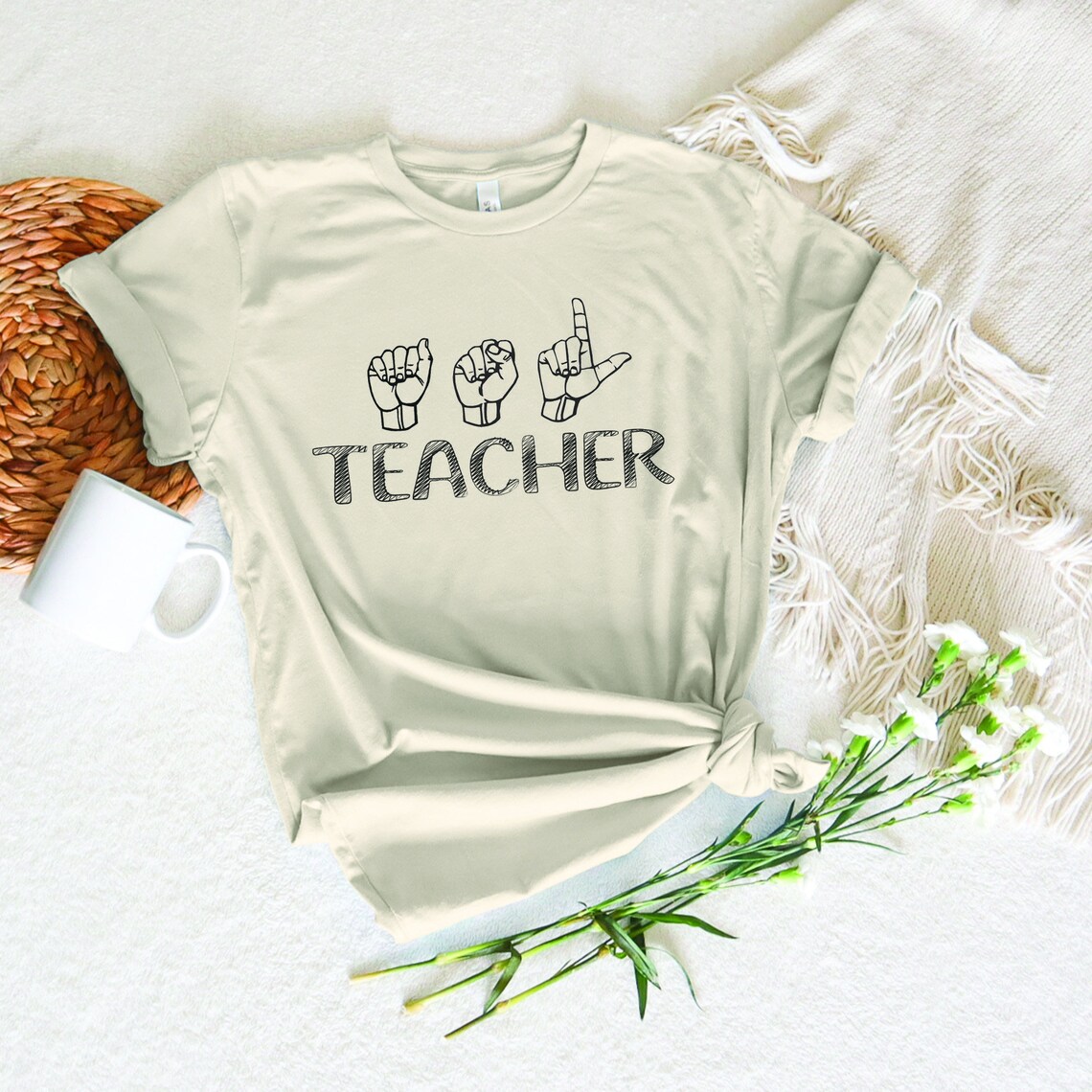 ASL Teacher Shirt | Sign Language Educator Tee | American Sign Language ...