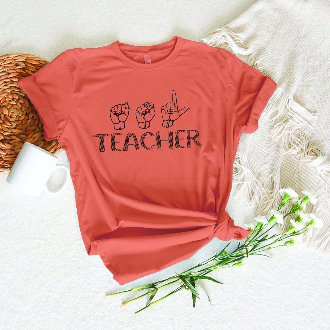 ASL Teacher Shirt | Sign Language Educator Tee | American Sign Language ...