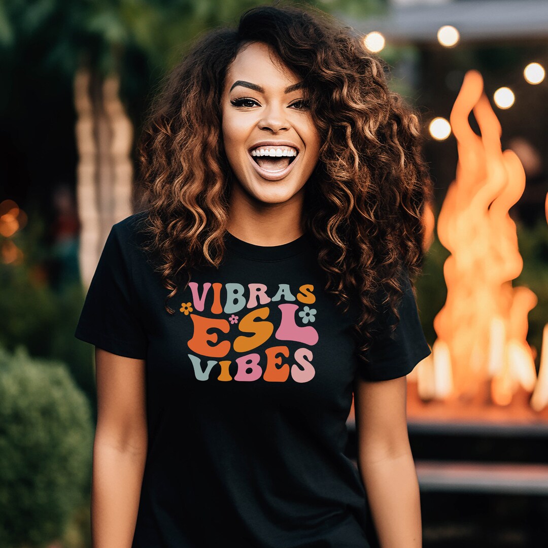 ESL Shirt, ESL Teacher Gift, Groovy Color Gift, Retro Type Shirt ...