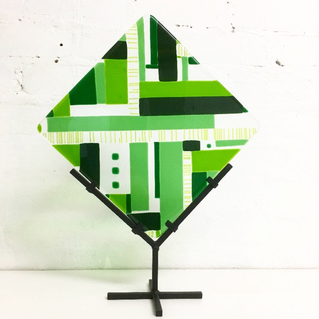 Green Sculpture, Green Glass, Sculpture, Green Decor, Artistic Office ...
