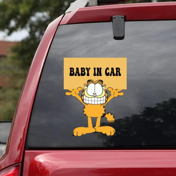 Garfield Baby in Car - Etsy