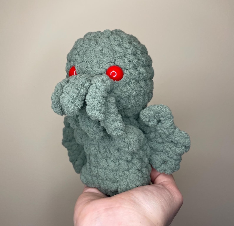 Mini Cthulhu Plushie | Mini Cthulhu Amigurumi | Mini Crochet Cthulhu ...
